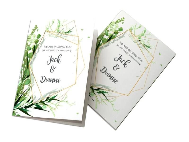 Folded Blank Invitations Printable