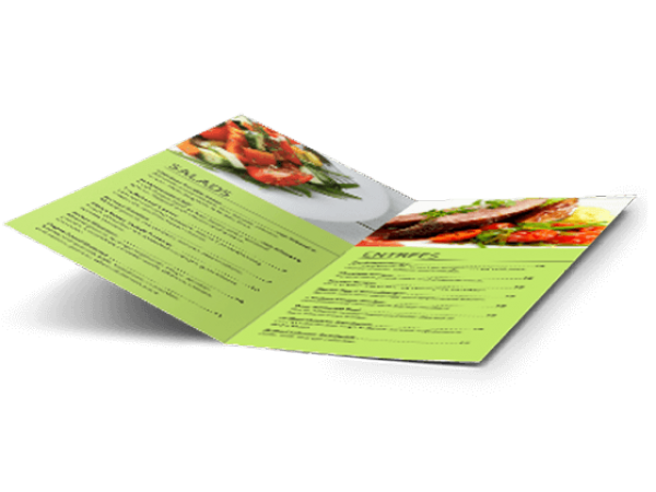 Half Fold Menu | Custom Half Fold Menu | Half Fold Menus | PGprint